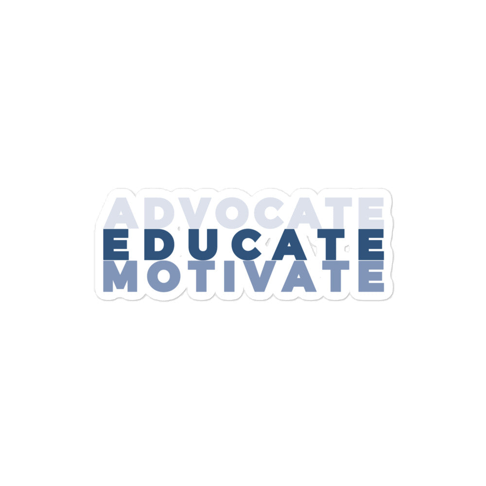 ADVOCATE | EDUCATE | MOTIVATE Sticker – International Dyslexia Association